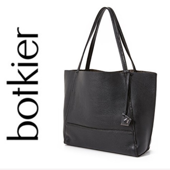 Botkier | Bags | Nwt Botkier Genuine Pebble Leather Soho Tote Black ...
